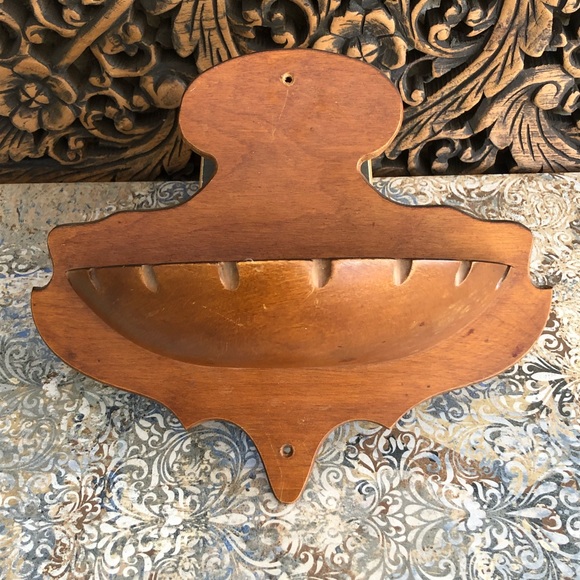 woodcraftery | Accents | Vintage Rustic Wood Wall Pocket | Poshmark